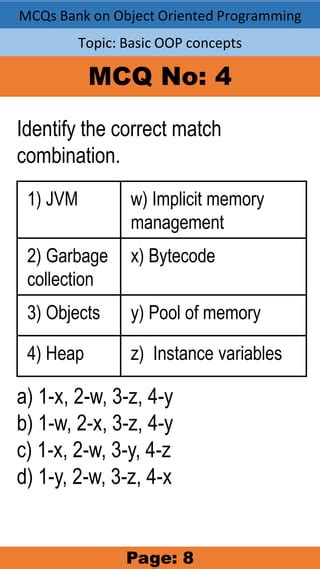 Multiple Choice Questions On Java Object Oriented Programming Bank 2