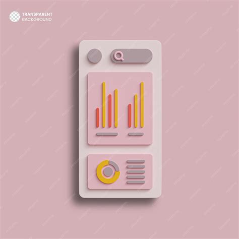 Premium Psd Analytics Ui App Interface Isolated 3d Icon