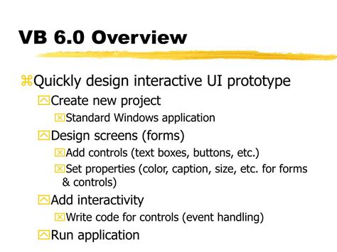 Ppt Ui Prototyping With Vb 60 Powerpoint Presentation Free Download