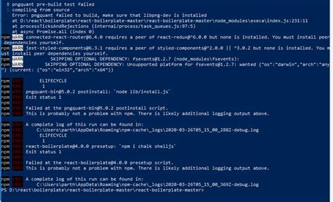 Pngquant Pre Build Test Failed · Issue 2888 · React Boilerplatereact Boilerplate · Github
