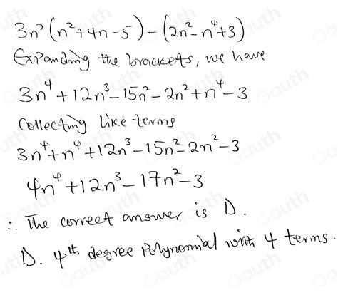 Solved Find The Difference Of The Polynomials Given Below And Classify It In Terms Of Degree