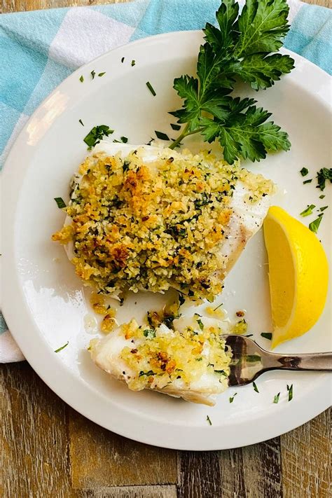 Baked Ling Cod With Lemon Garlic Butter Sauce
