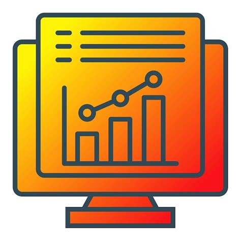 Premium Vector A Computer Monitor With A Diagram Of Graphs And Graphs