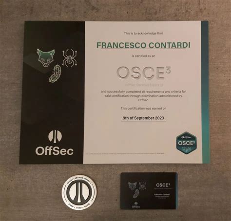 Offsec Offensivesecurity Osce3 Osed Oswe Osep Francesco C 28 Comments