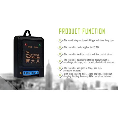 Hot Pwm 6v 12v 3a Pwm Street Light Solar Charge Controller Lead Acid Agm Lithium User Setting