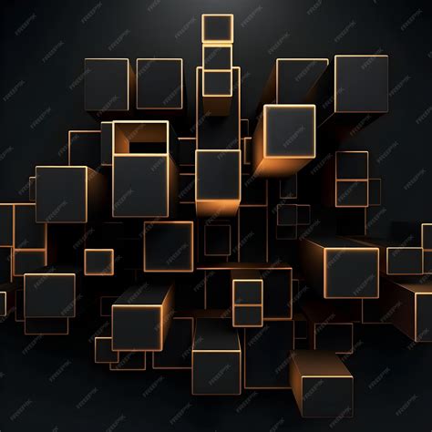 Premium Ai Image Golden Black Abstract Background