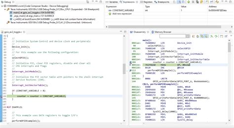 Compilertms320f280049c Constant Variables Are Used As Direct Values In The Assembly Code From