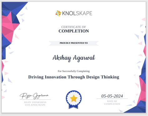 Completed Design Thinking Course By Knolskape Akshay Agrawal Posted On The Topic Linkedin