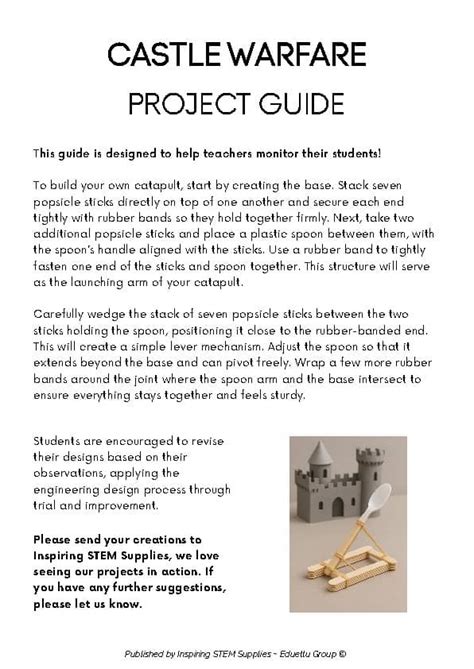 Stem Project Castle Warfare And Catapult Challenge Pbl Medieval