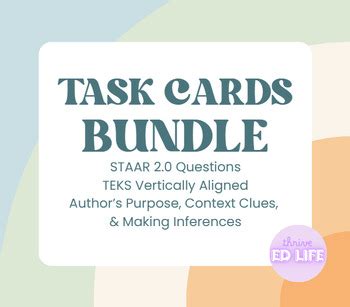 Task Cards Bundle Highly Test Teks Staar 20 Grades 35 By Thrive