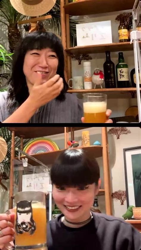 大宮エリーさんのインスタグラム動画 大宮エリーinstagram「梢ちゃん来てくれた マイジョッキで！」11月23日 22時25分