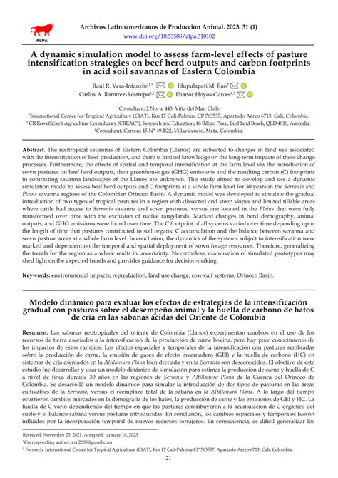 Pdf A Dynamic Simulation Model To Assess Farm Level Effects Of