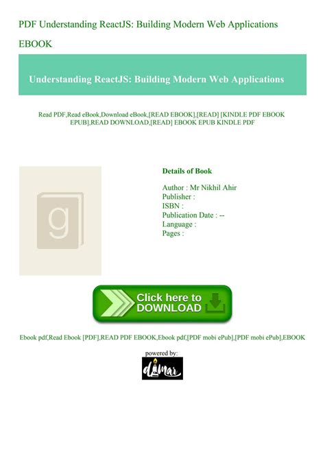 Pdf Understanding Reactjs Building Modern Web Applications Ebook By Faecweae Issuu