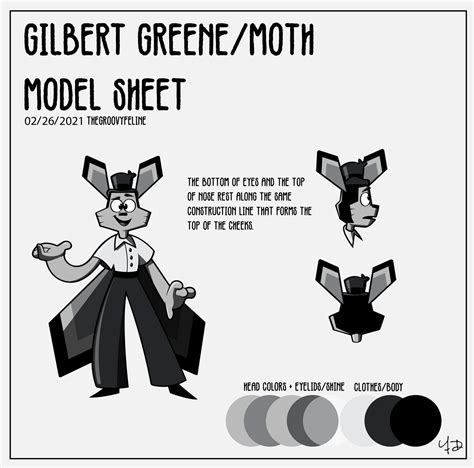 Gilbert Model Sheet By Thegroovyfeline On Deviantart