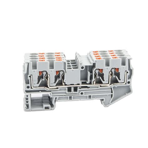 Din Rail Terminal Block db PT QUATTRO Vezeték Push In Rugós adagolja sorkapocslécek blokk