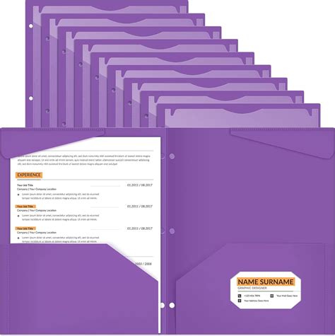 Henoyso 36 Pcs 2 Pocket Plastic Folders With Clear Front