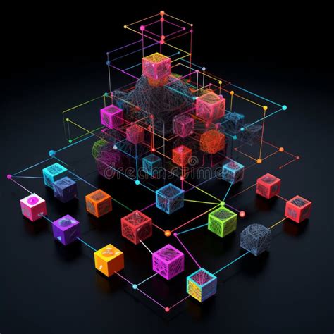 Interactive 3d Visualization Of Our Knowledge Basegenerated With Ai Stock Illustration