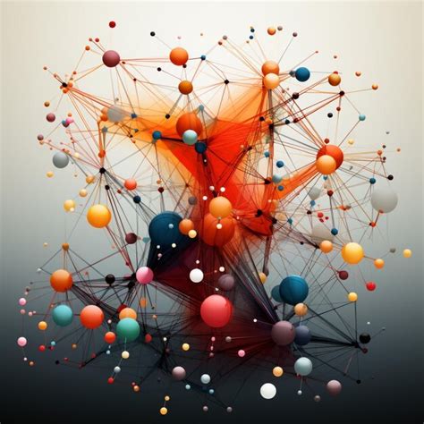 Premium Ai Image Colorful Network Graph Illustration Generative Ai