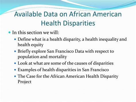 Ppt Available Data On African American Health Disparities Powerpoint