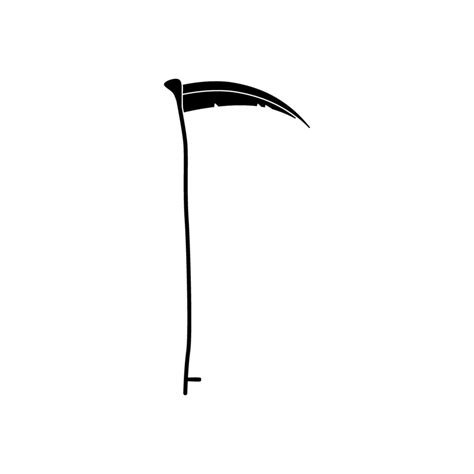 Scythe Icon Vector Death Illustration Sign Halloween Symbol Or Logo
