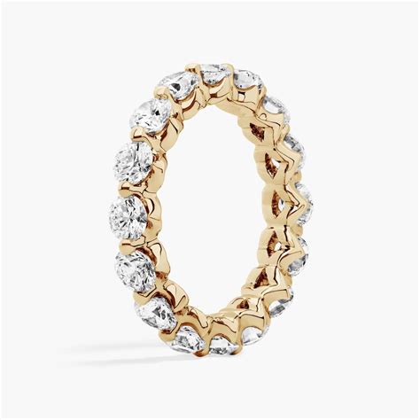 Floating Lab Grown Diamond Eternity Ring In 14k Yellow Gold 3 Ct Tw