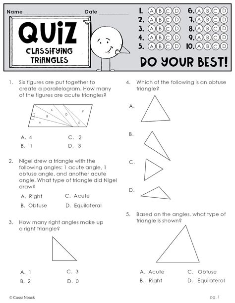 Classifying Triangles Quiz Minds In Bloom Unlimited Classifying Triangles Quiz Minds In Bloom Unlimited