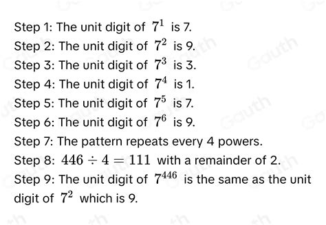 Solved Use Inductive Reasoning To Determine The Units Digit Of The