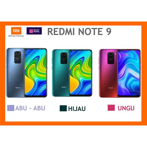 Jual HP BARU XIAOMI REDMI NOTE 9 4 64GB 6 128 GB GARANSI RESMI 1 TAHUN Shopee Indonesia