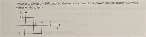 Solved Problem Given V V And I T Shown Below Sketch Chegg