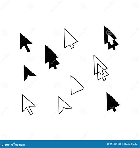 Free Vector Set And Collection Of Flat Mouse Cursor Pointer Element