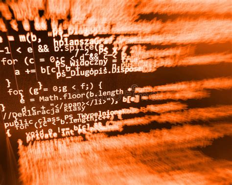 Programming Coding Source Code Screen Stock Image Image Of Data