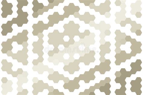 Soft Brown And Beige Geometric Hexagon Pattern Forming A Seamless And Structured Design