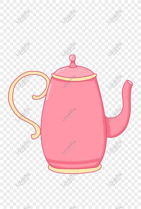 손으로 그린 핑크 주전자 그림 Png 일러스트 무료 다운로드 Lovepik