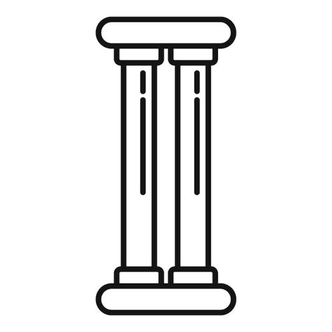 Premium Vector Ancient Greek Column Icon Showing Classical Architecture