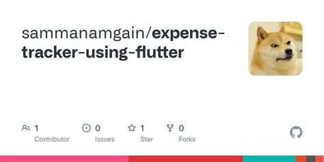GitHub Sammanamgain Expense Tracker Using Flutter