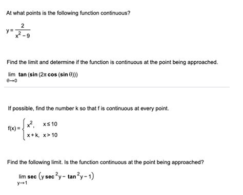 solved at what points is the following function continuous