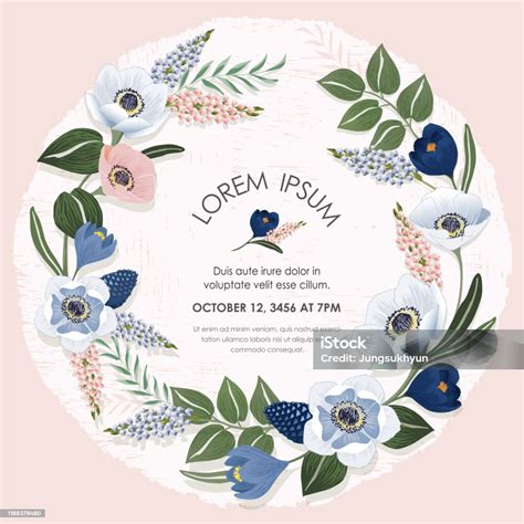 결혼식 기념일 생일 및 파티를위한 겨울에 새와 함께 아름다운 꽃 프레임의 벡터 그림 겨울에 대한 스톡 벡터 아트 및 기타 이미지