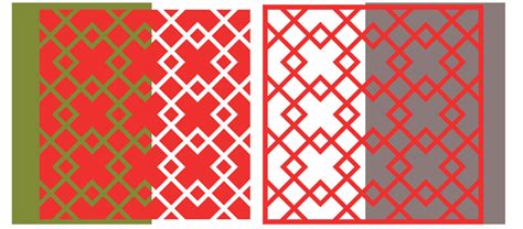 Laser Cut Panel Abstract Geometric Pattern With Lines Rhombuses Squares Engraving Paper Cut
