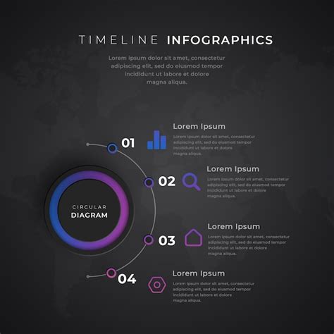 Gradient Circular Diagram Infographics Premium Psd
