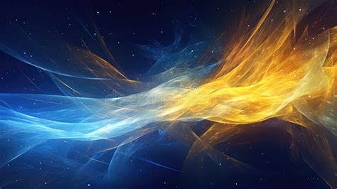 Energetic Particle Lines Vector Illustration With Dynamic Flowing Lines