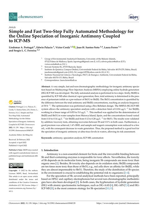 Pdf Simple And Fast Two Step Fully Automated Methodology For The