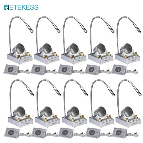 【10 pcs】retekess tw105 5w dual way window counter intercom dual way