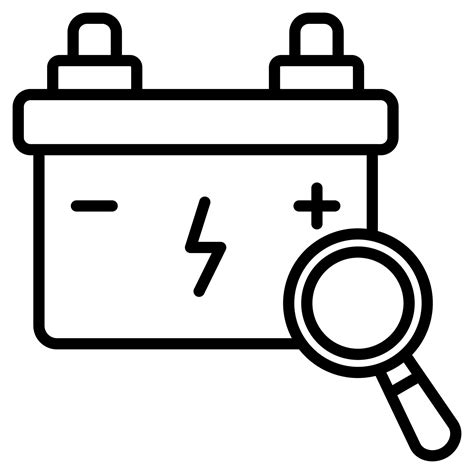 Battery Inspection Icon Line Vector Illustration 36322877 Vector Art At Vecteezy