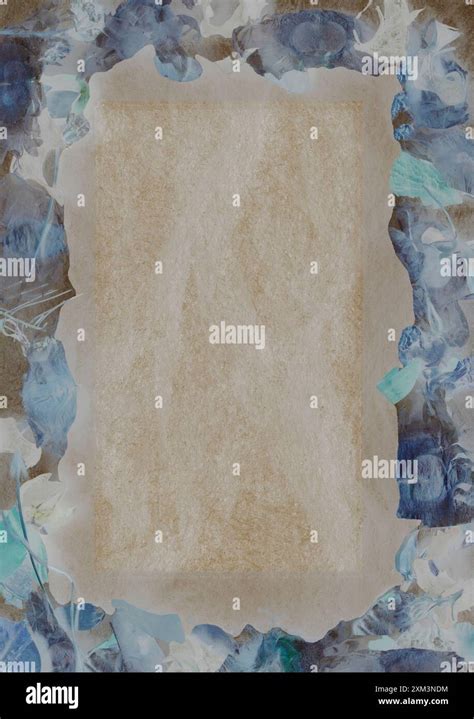 Purple Blue Puce Brown Background With Frame For Text In Tan Color With Texture Could Be Used