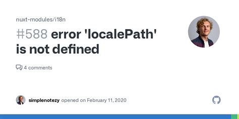 Error Localepath Is Not Defined · Issue 588 · Nuxt Modulesi18n · Github