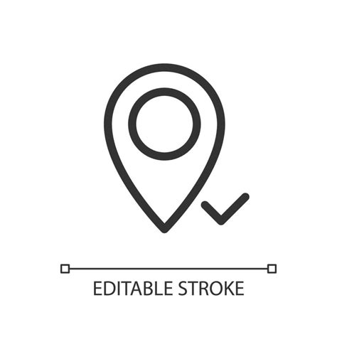 Reaching Pinned Destination Pixel Perfect Linear Ui Icon Approved Place Gps Navigation Gui