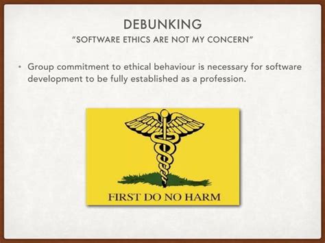 Software Engineering Ethics Myths Ppt
