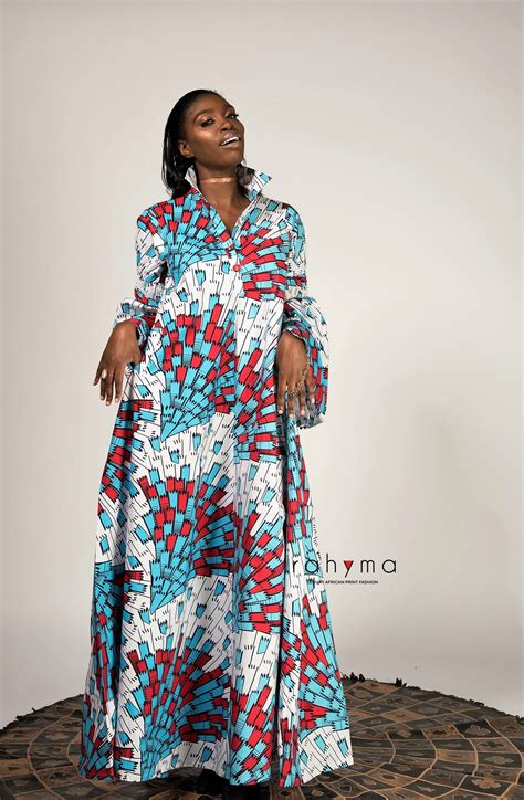 Rahyma Kaftan Maxi Dress African Clothing Styles Long African Dresses African Print Dresses