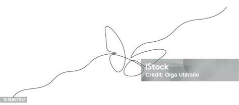 하나의 연속 선 그리기의 나비 웰빙 아름다움 또는 스파 살롱 로고와 간단한 선형 스타일의 분배기 개념을위한 아름다운 비행 나방 편집 가능한 스트로크 낙서 벡터 일러스트 레이