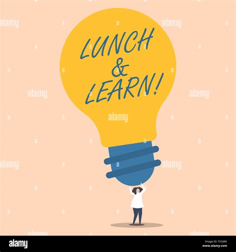 Word Writing Text Lunch And Learn Business Photo Showcasing Defiend As Seminar Offered During